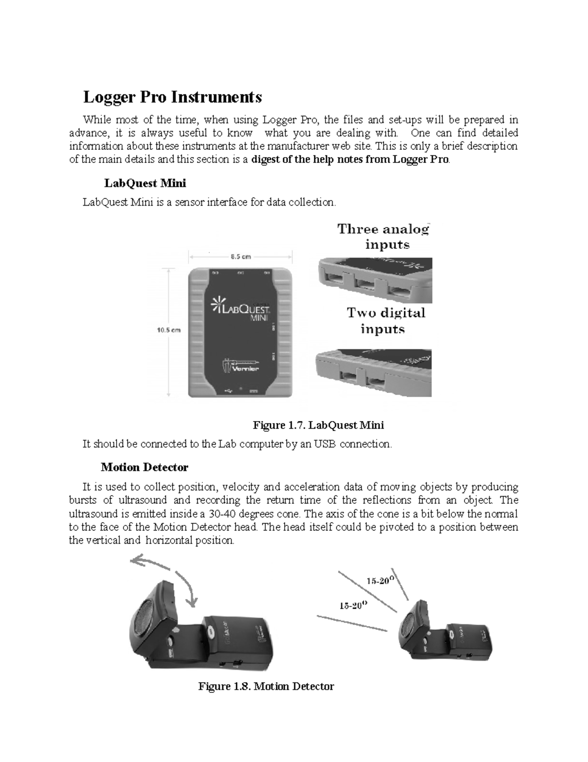03 - Logger Pro Instruments While most of the time, when using Logger ...