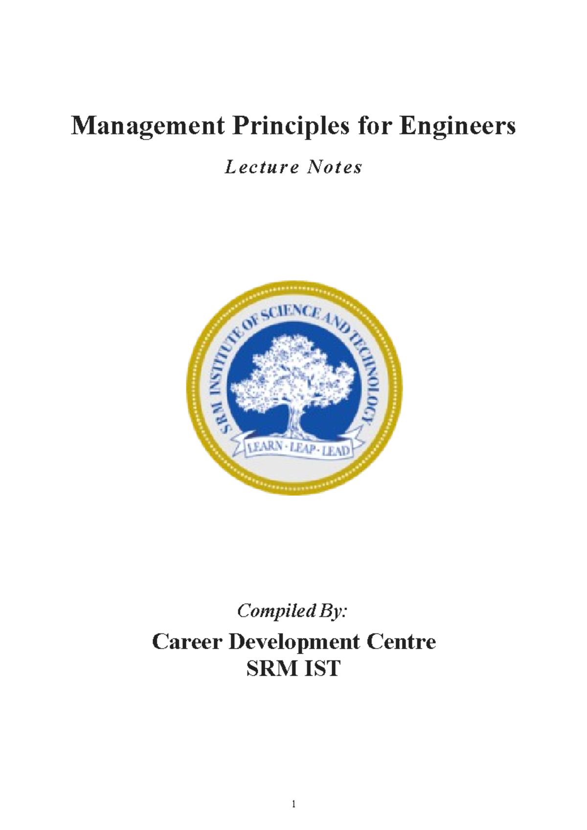 Management principles for engineering Unit 4 updated 09Sep2019 ...