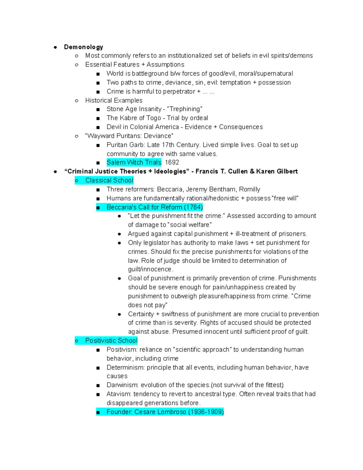 Week 4 - 10.23 Notes - Demonology Most commonly refers to an ...