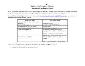 CYB 230 Module Four Lab Worksheet Shane Mallory - CYB 230 Module Four ...