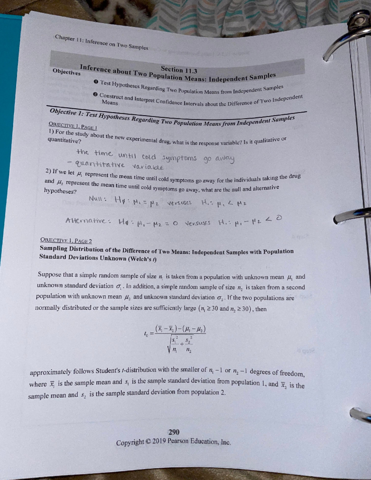 Chapter 11 section 3 page 1 - ST 210 - Studocu