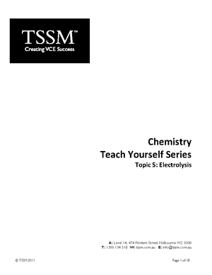 TSSM- Thermochemistry - Chemistry Teach Yourself Series Topic 11 ...