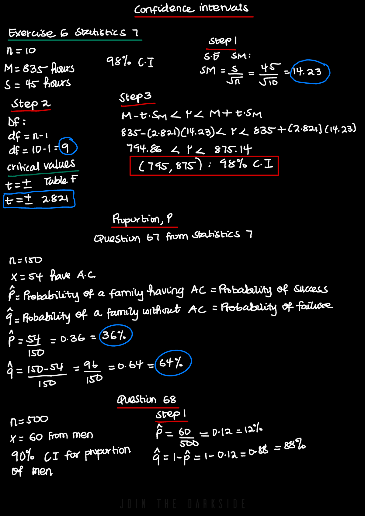 Confidence Intervals - confidence intervals Exercise 6 Statistics 7 ...