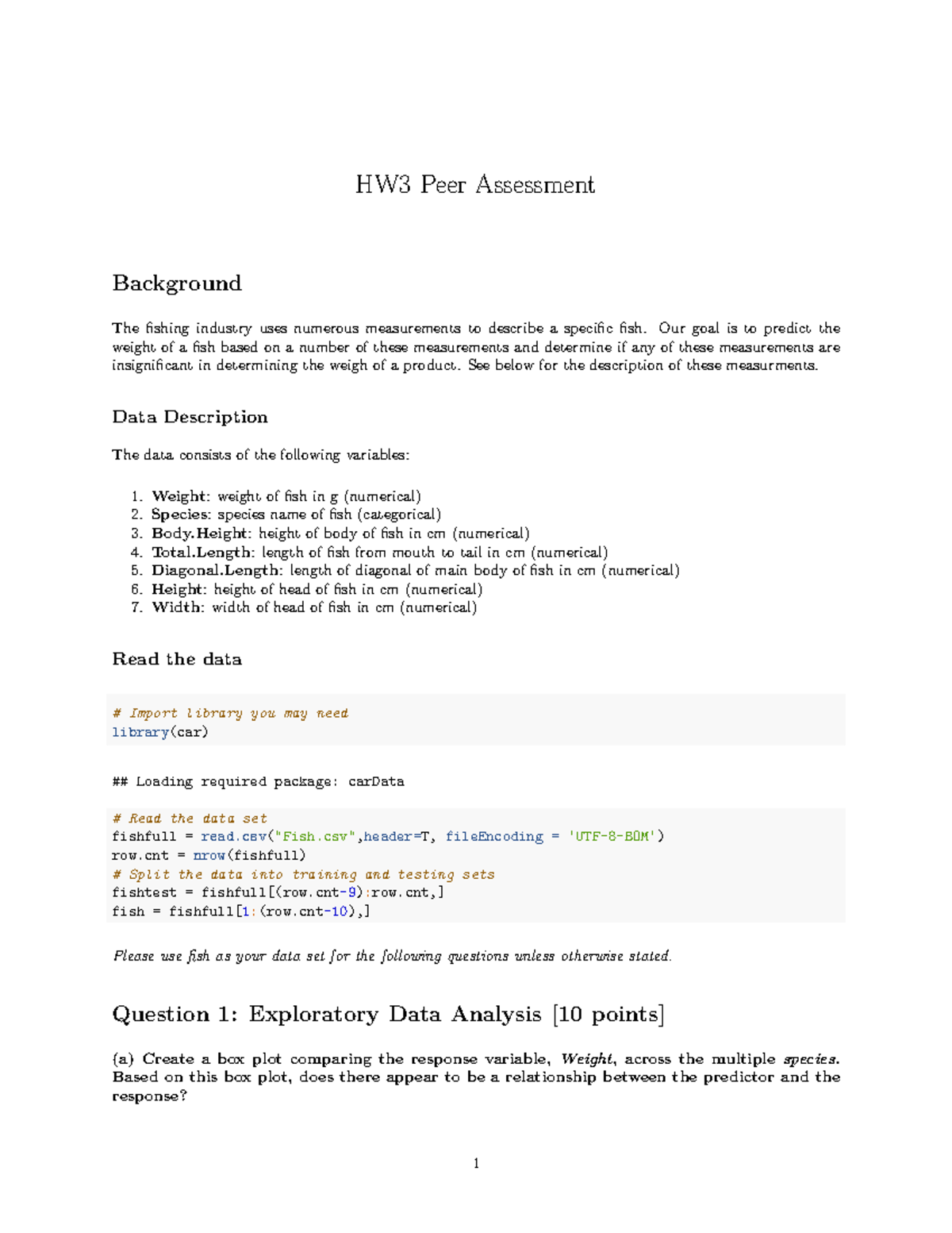 HW3 Solutions-2 - Homework Peer Assessment solutions - HW3 Peer ...