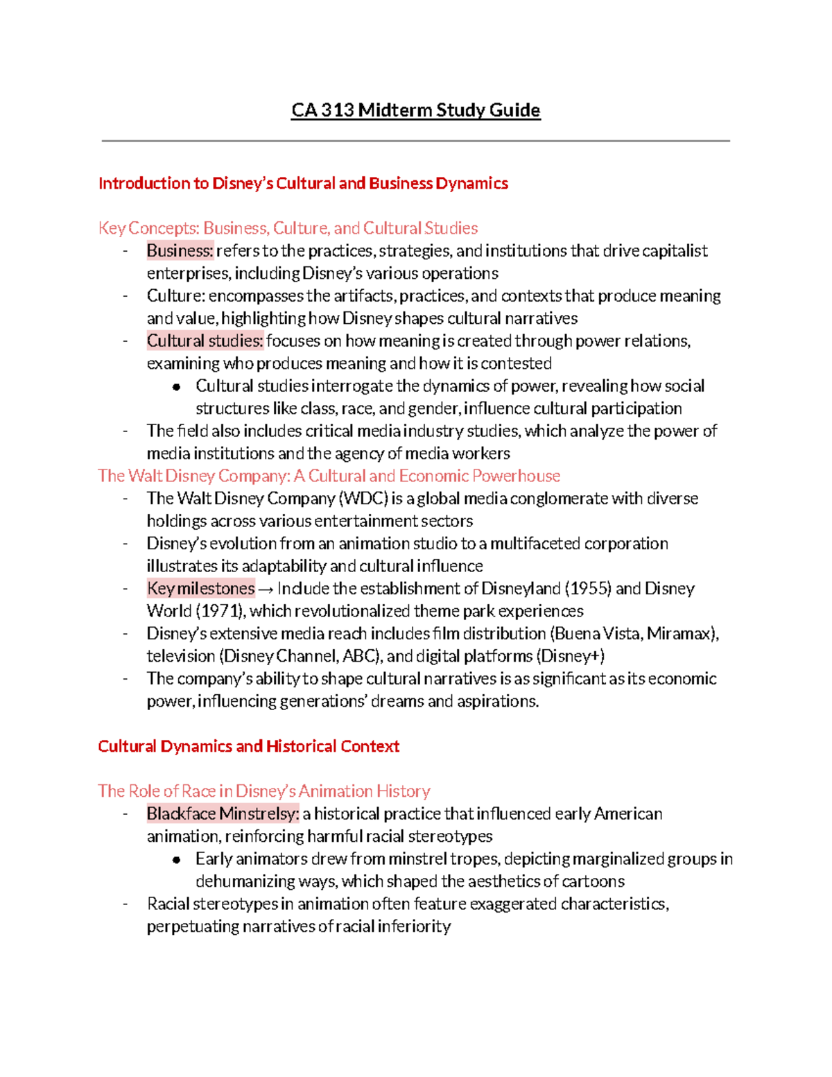 CA 313 study guide - Notes for lectures and midterm questions - CA 313 ...
