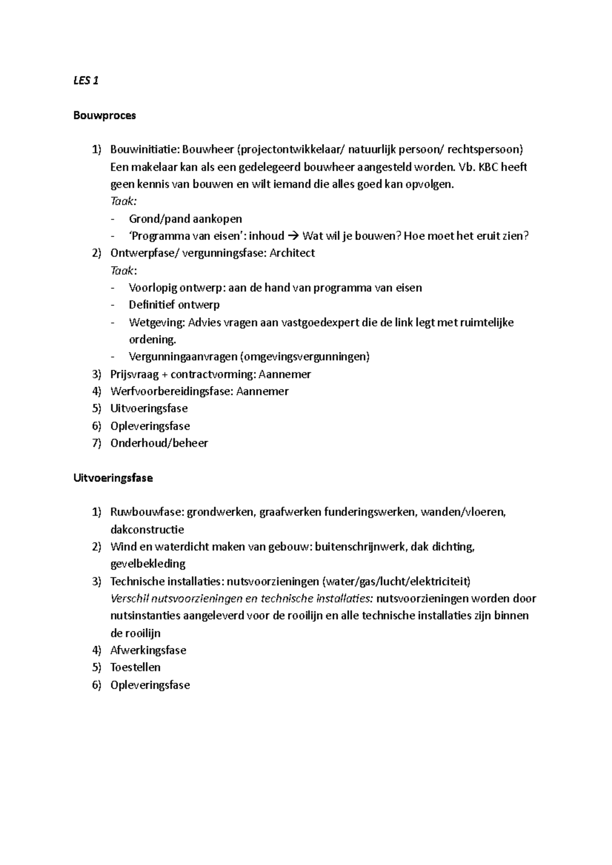 Projectadministratie en werfopvolging - Bouwproces Bouwinitiatie ...