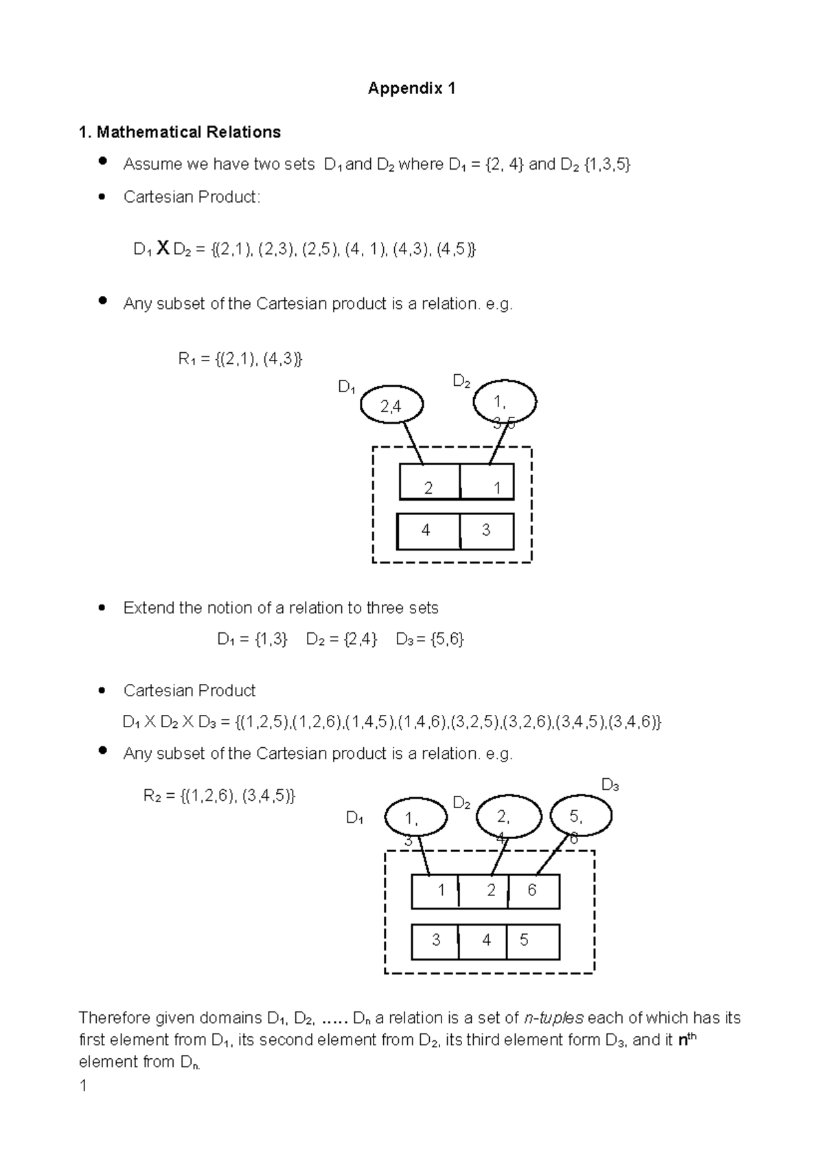Mathematical Relations (Appendix 1) - Appendix 1 Mathematical Relations ...