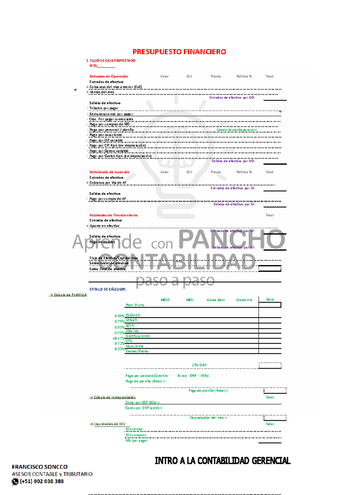 Ppto Fi by Pancho - VI.CONCLUSIÓN No es intención del presente trabajo ...