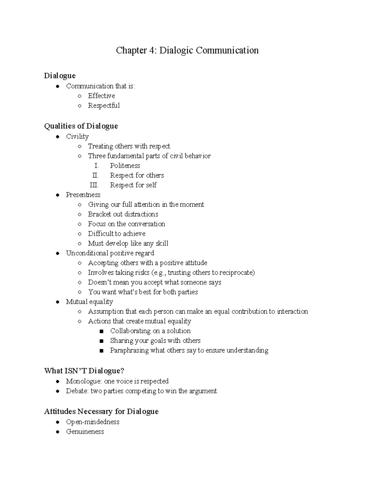 Ch4 Dialogic Communication - Chapter 4: Dialogic Communication Dialogue ...