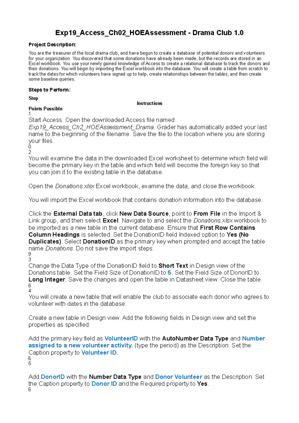 EX19 AC CH02 Grader HOE AS Instructions - Exp19_Access_Ch02 ...