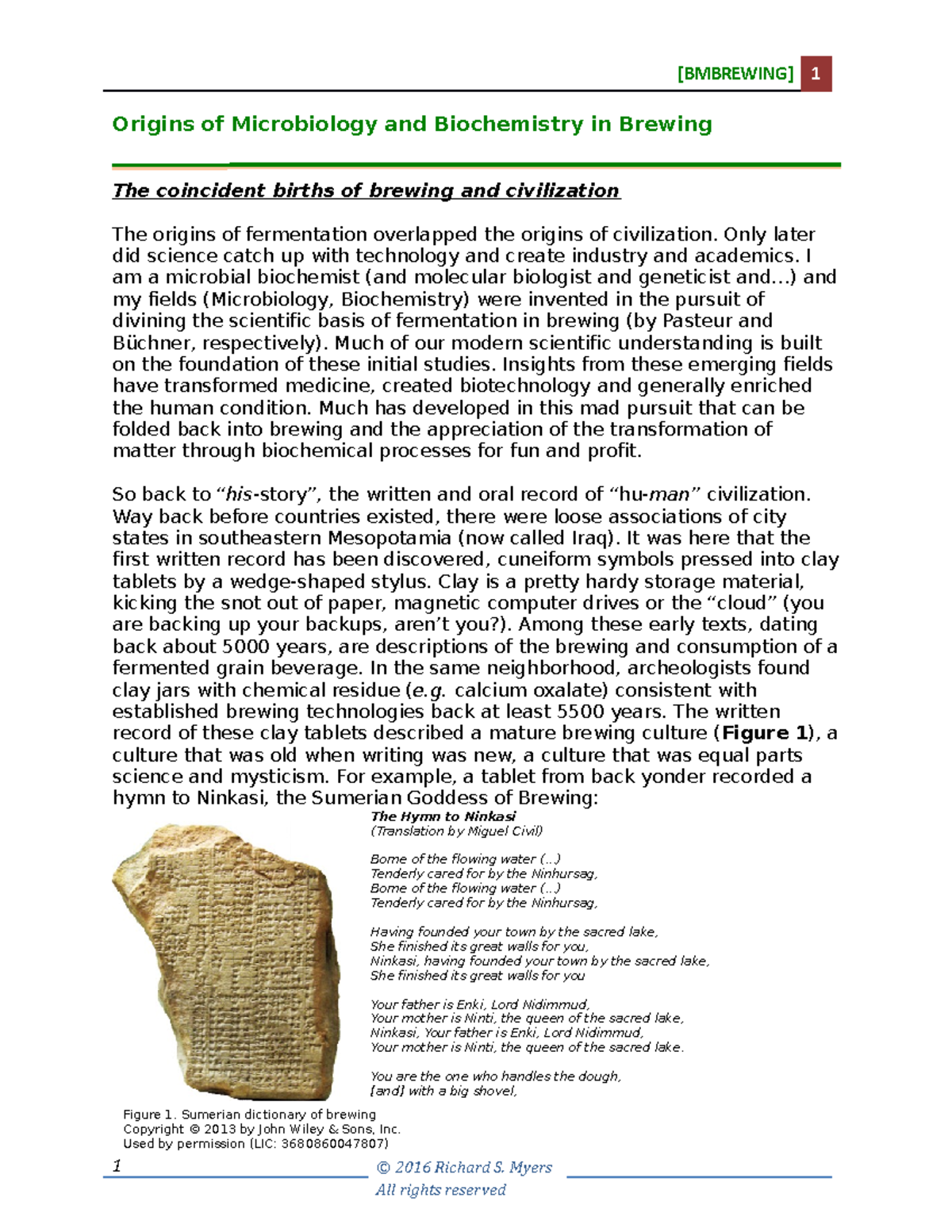 Brewing and the Birth of Biochemistry Document - [BMBREWING] 1 Origins ...