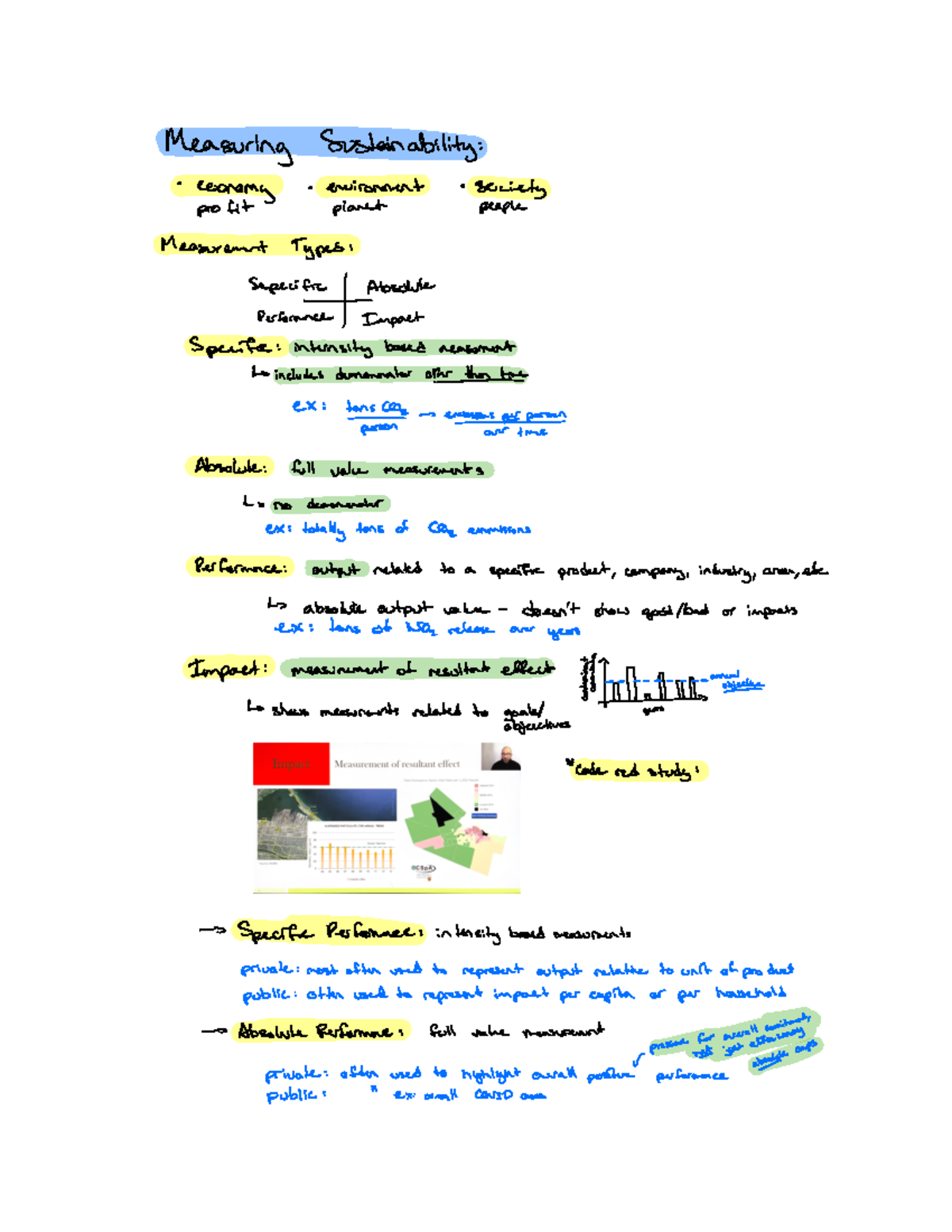 Lecture 4 1S03 class notes - Measuring Sustainability economy ...