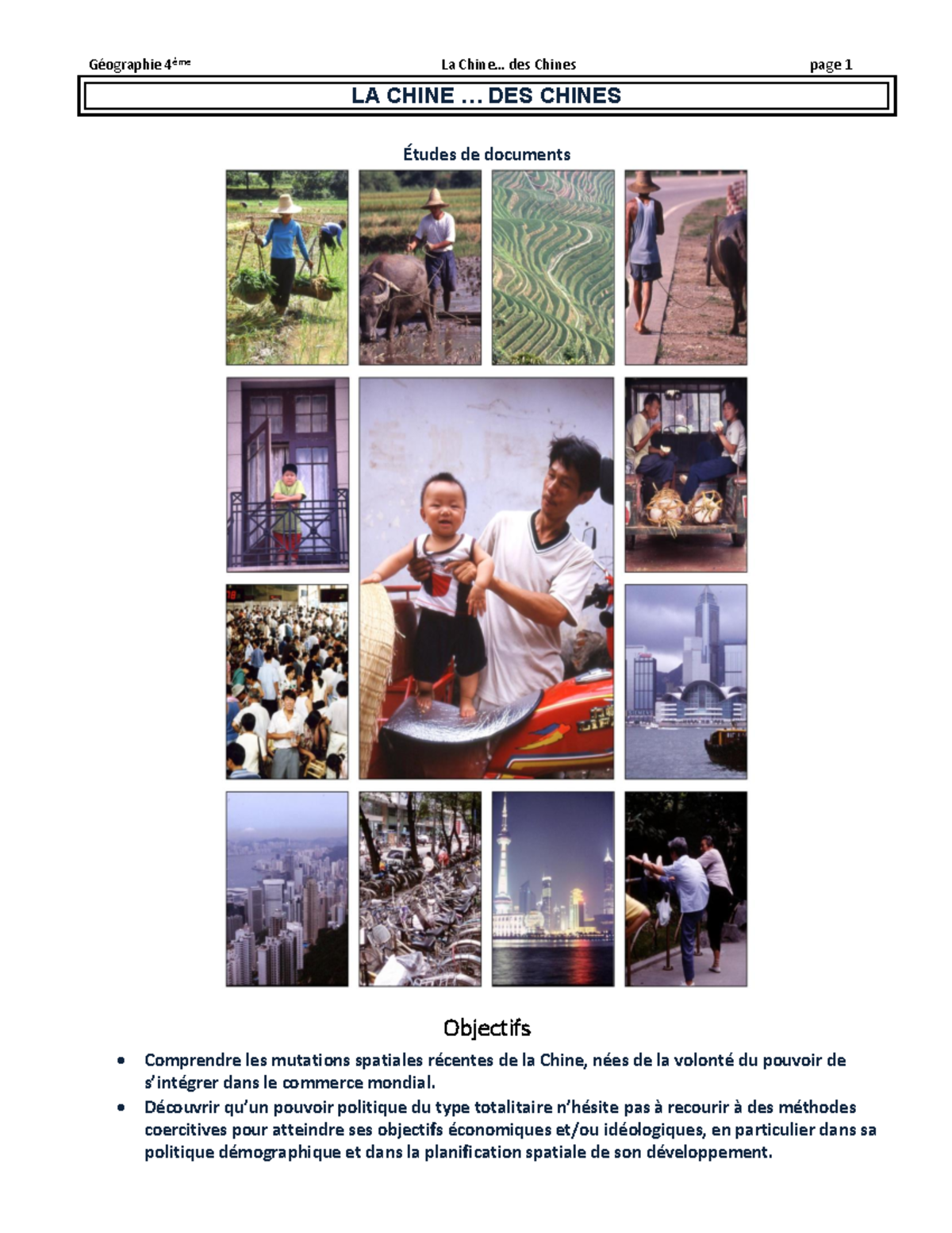 A la découverte de la Chine - LA CHINE ... DES CHINES Études de ...