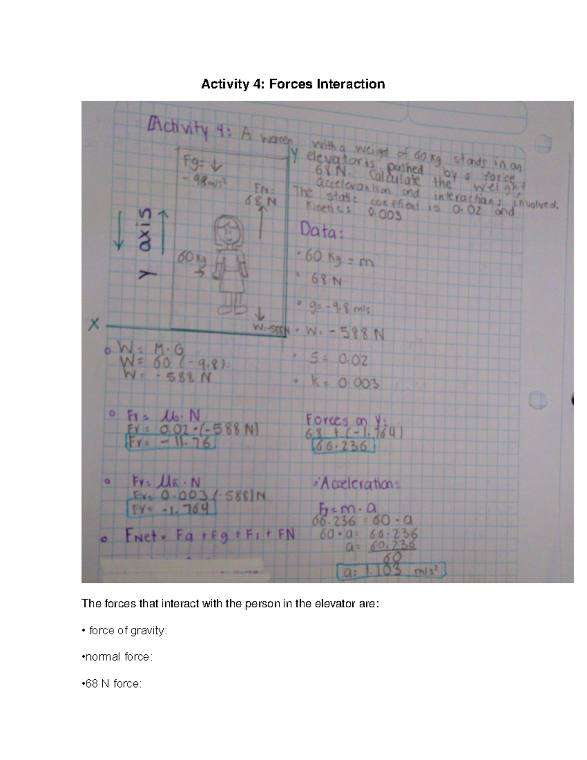 Activity 4 matter and energy - Activity 4: Forces Interaction The ...