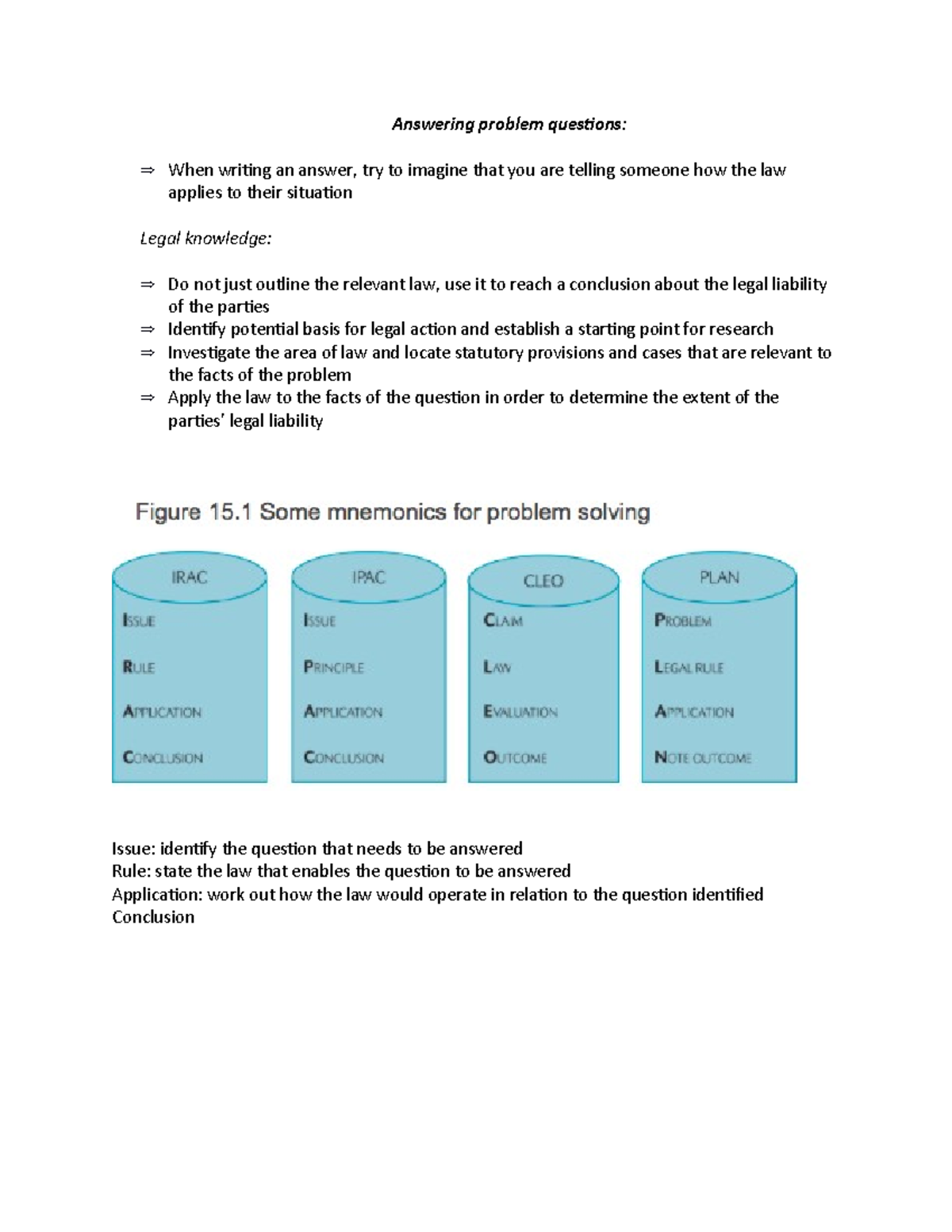Answering problem questions - Look at the people and the things they ...