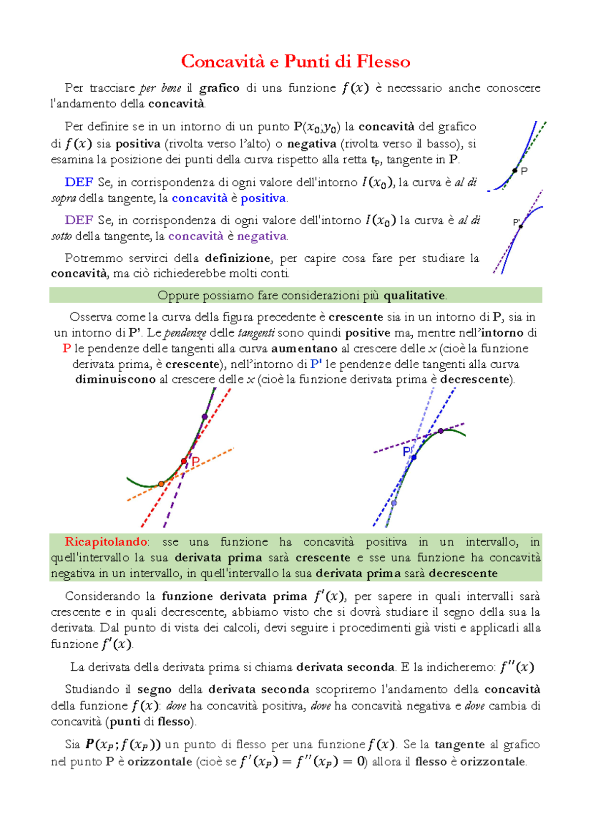 11 derivata seconda - Derivate seconde - Concavità e Punti di Flesso ...