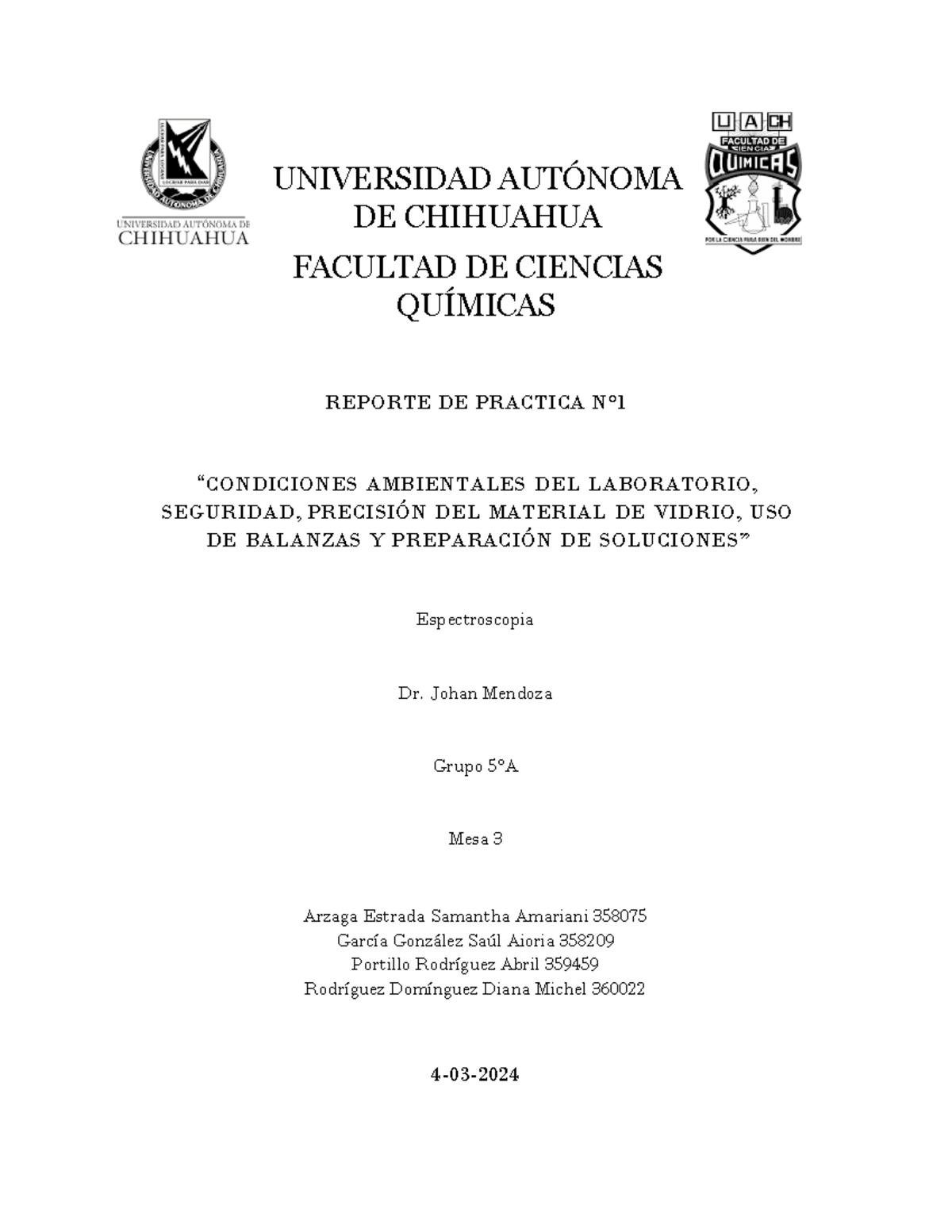 Reporte de laboratorio 1 corregido - UNIVERSIDAD AUTÓNOMA DE CHIHUAHUA ...