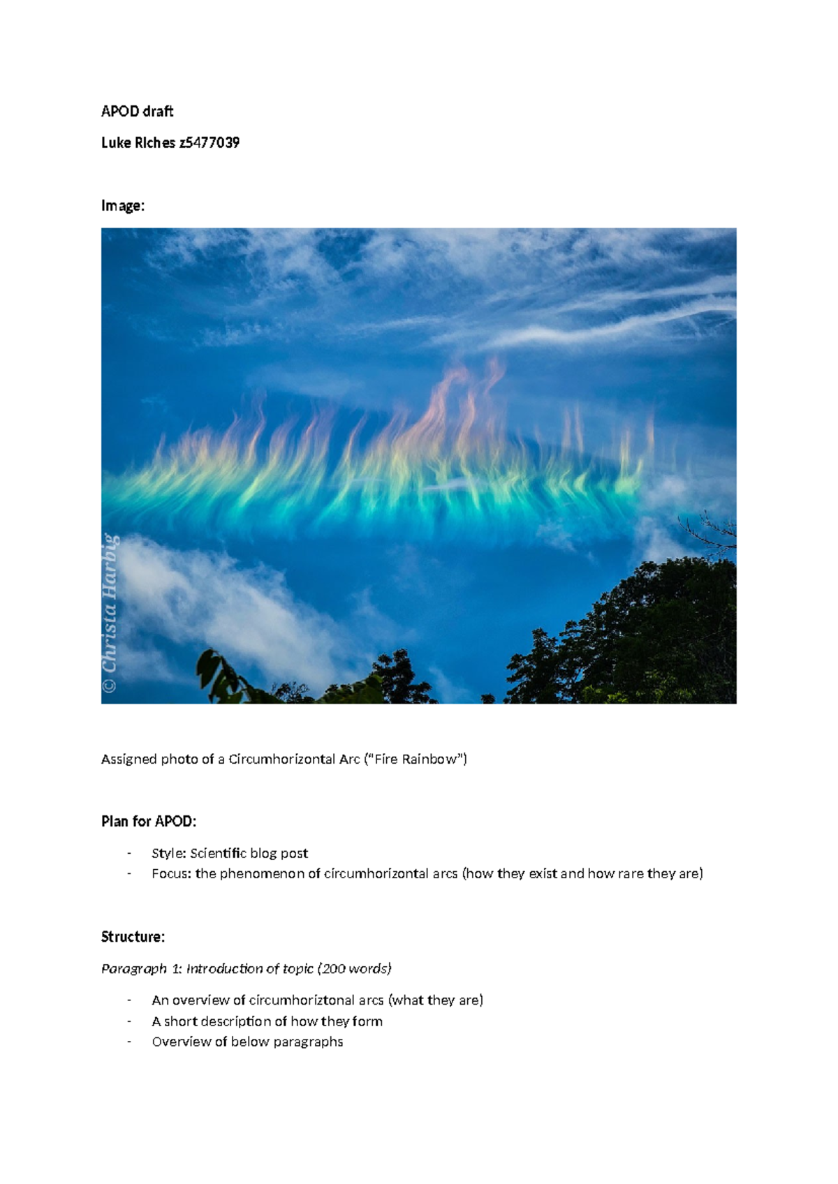 apod draft example for fire rainbows as needed for final draft intro ...