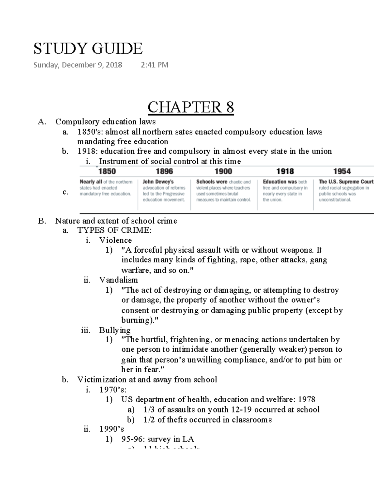 Study Guide for FINAL - STUDY GUIDE Sunday, December 9, 2018 2:41 PM ...