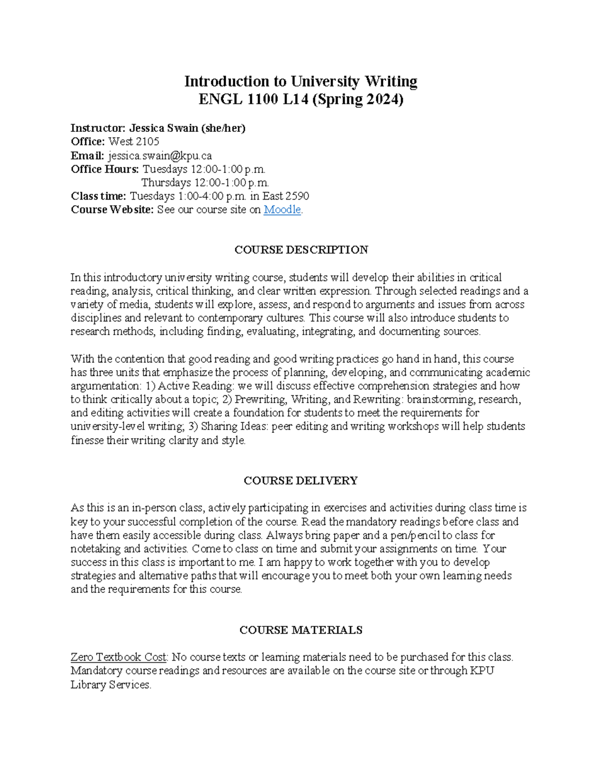 Swain.J CP ENGL 1100 L14 13506 - Introduction to University Writing ...