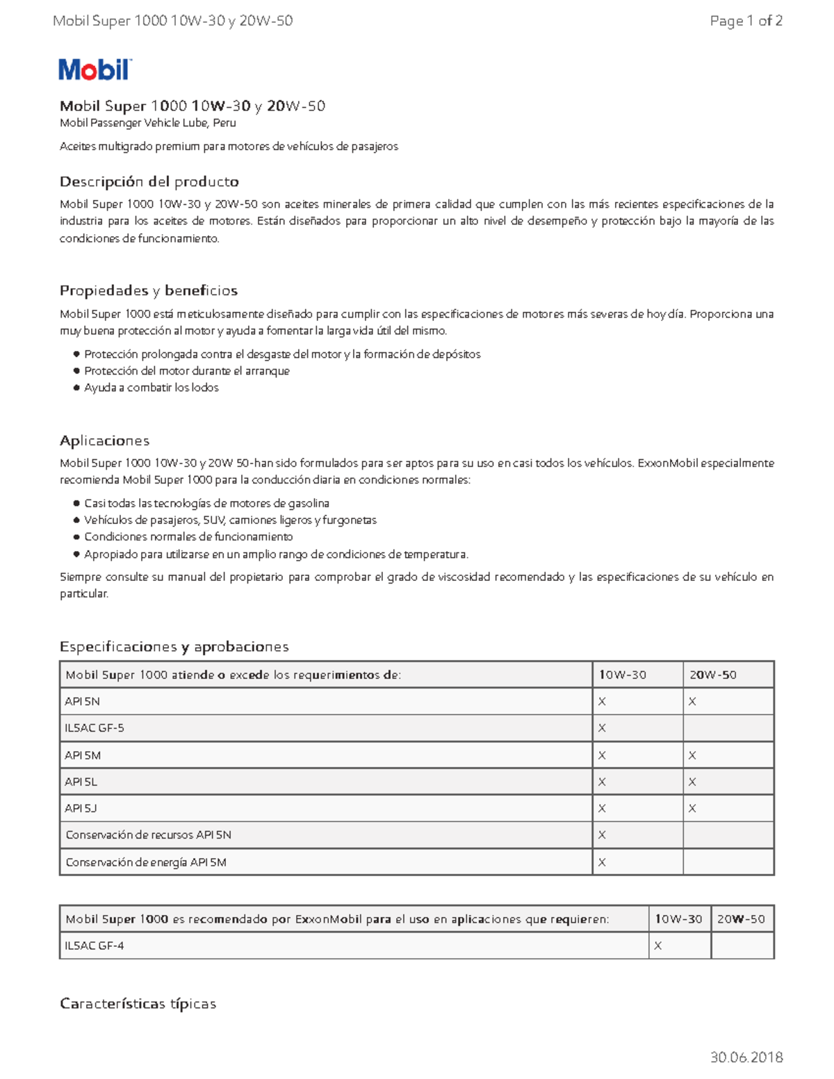 Aceite Mobil-Super-1000-10W-30-20W-50 MSDS 2.7 020240007 - Mobil Super ...