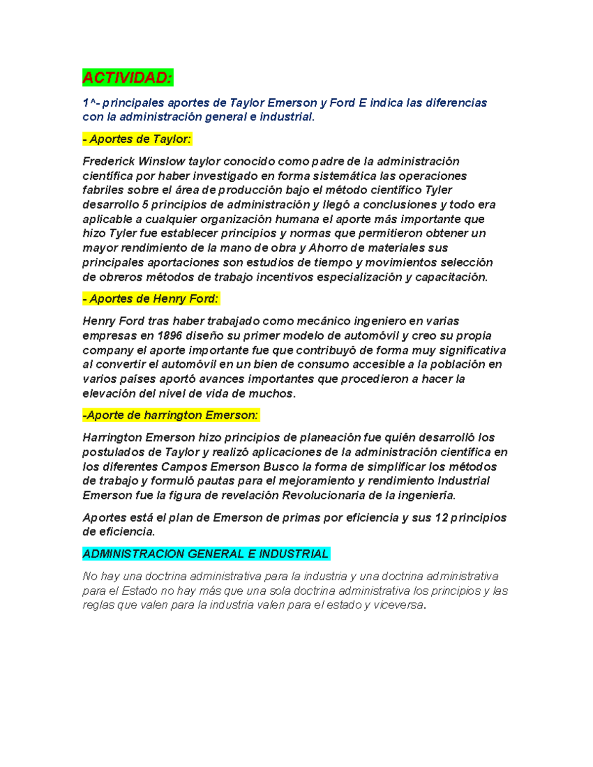 Investigacion taylor emerson y ford - ACTIVIDAD: 1^- principales ...