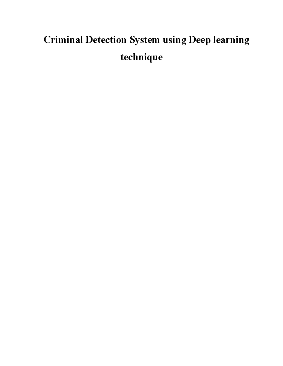 4 Criminal Detection System 5th Sem Report - Criminal Detection System ...