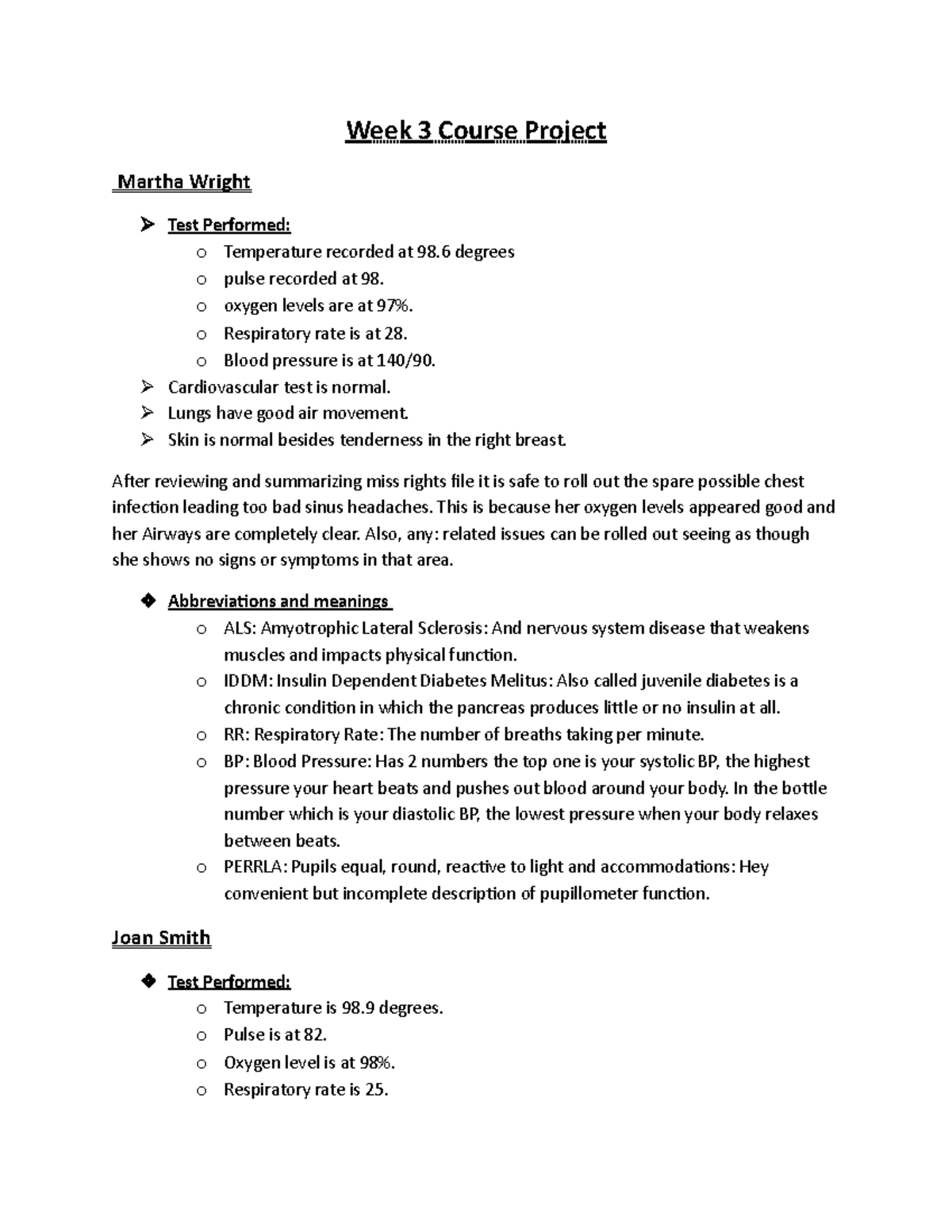 Week 3 Course Project Medical Term. - Week 3 Course Project Martha ...