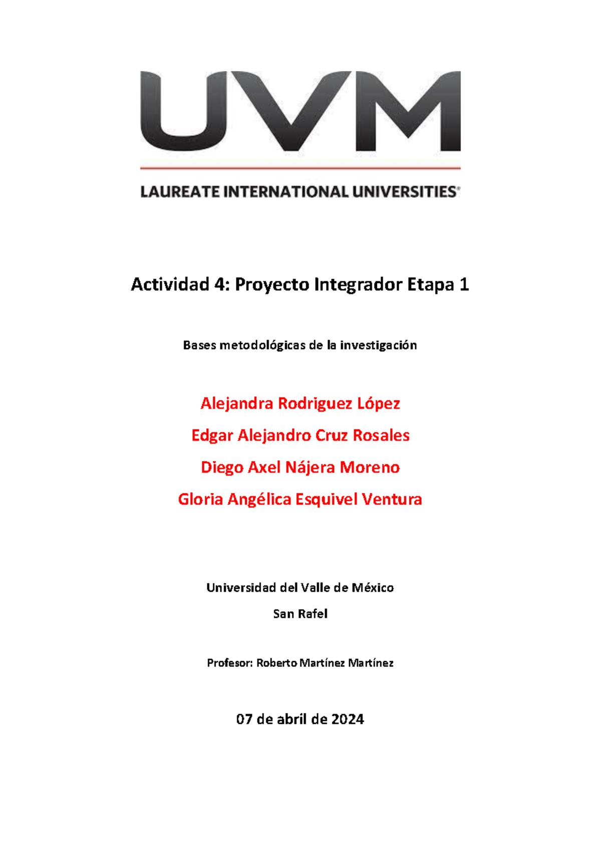 A4 DANM - tarea - Actividad 4: Proyecto Integrador Etapa 1 Bases metodológicas de la ...