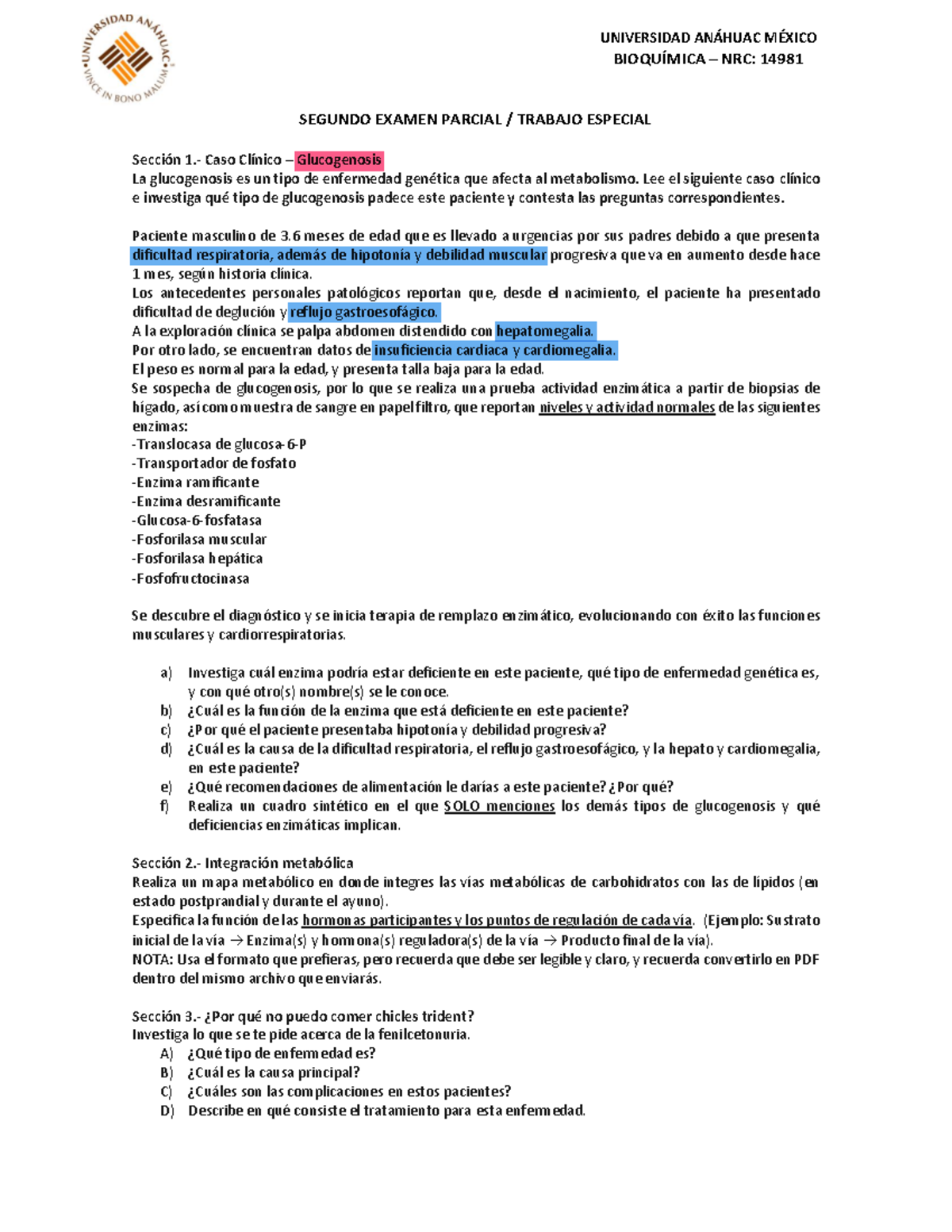 PARCIAL 2019, preguntas y respuestas - Warning: TT: undefined function: 32 UNIVERSIDAD ANÁHUAC ...