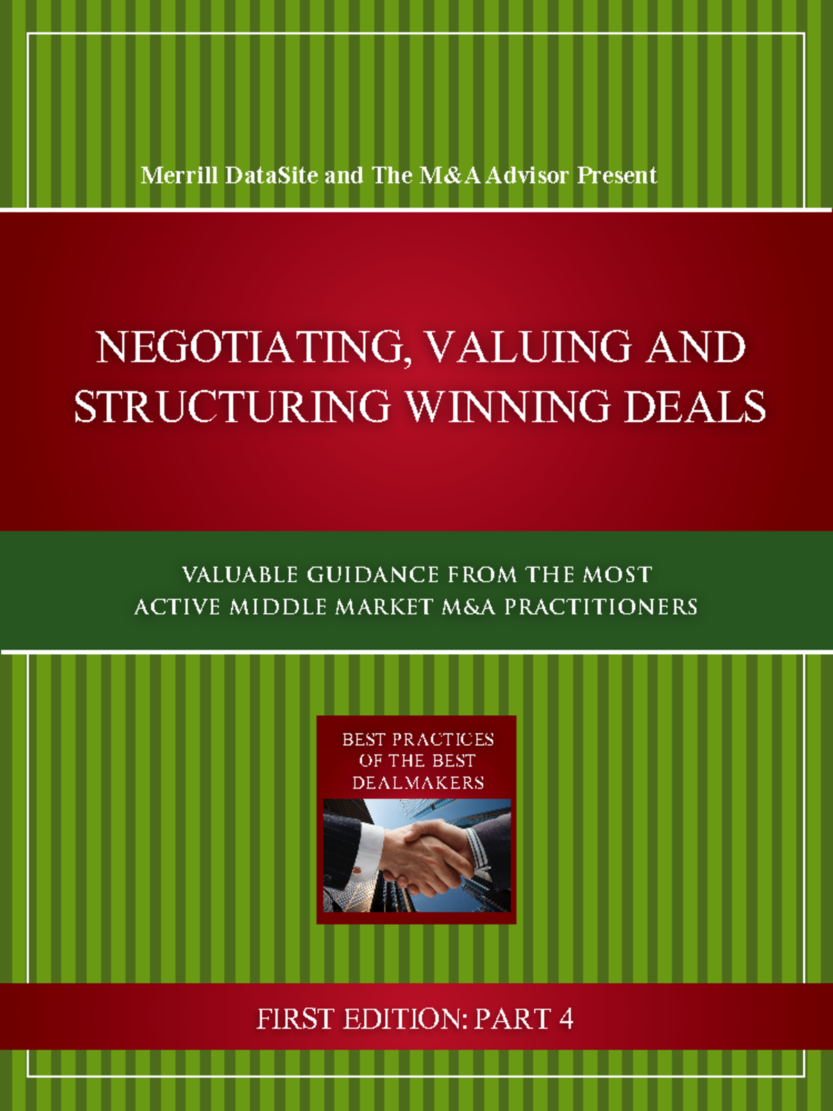 Part 4 Negotiating Valuing structuring winning deals - Best Practices ...