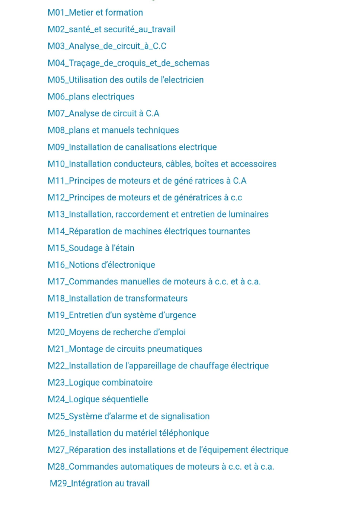 Les module de branch EEI - M01_Metier et formation M02_santé_et securité_au_travail - Studocu