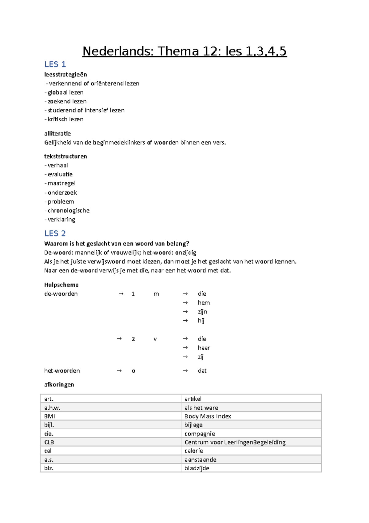 Nederlands Thema 12 - cdcdc - Studocu