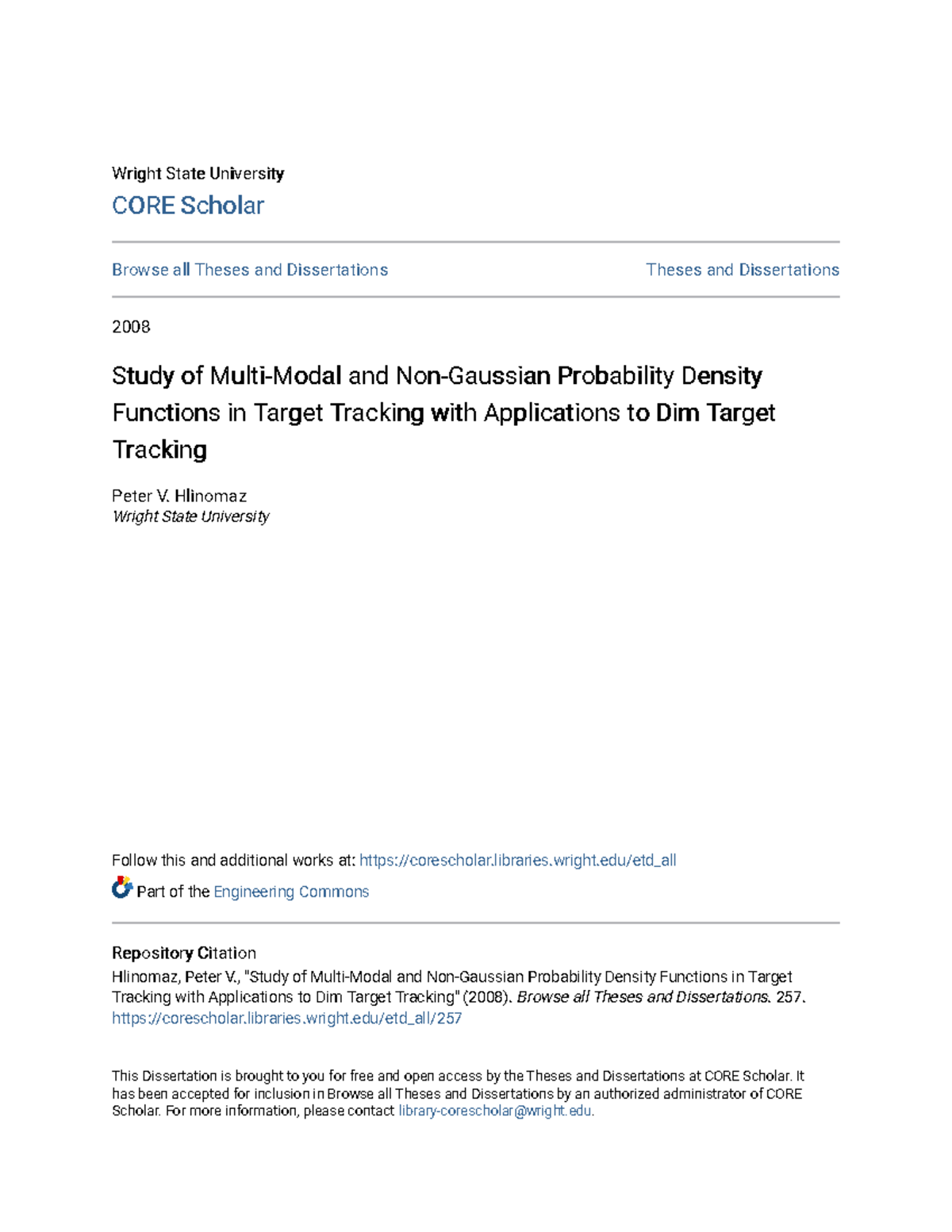 Study of Multi-Modal and Non-Gaussian Probability Density Functio ...