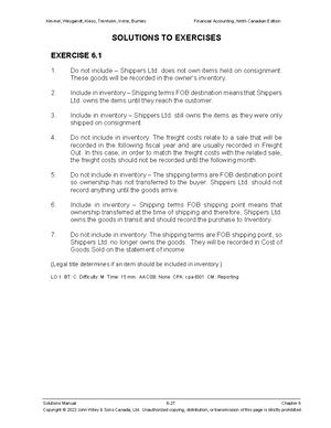Managerial Accounting 17e by Garrison, CH01 Solutions - Copyright 2021 © McGraw-Hill Education ...