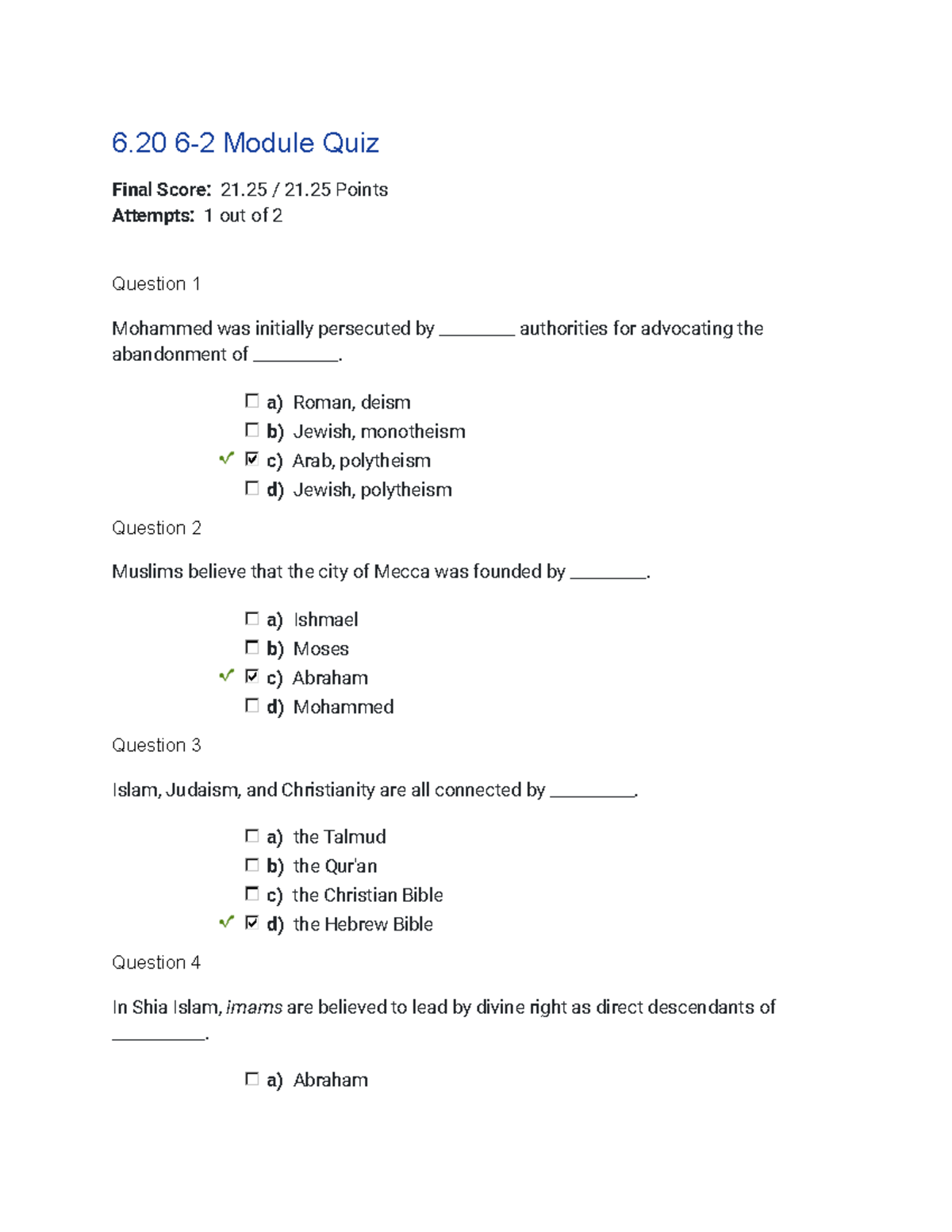 PHL 230 Week 6 Module Quiz PASSED Module 4 Exam Answers and Questions ...