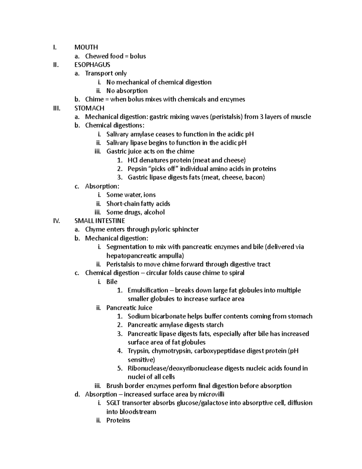 2018-Anatomy Physiology-Digestive System Notes - I. MOUTH a. Chewed ...