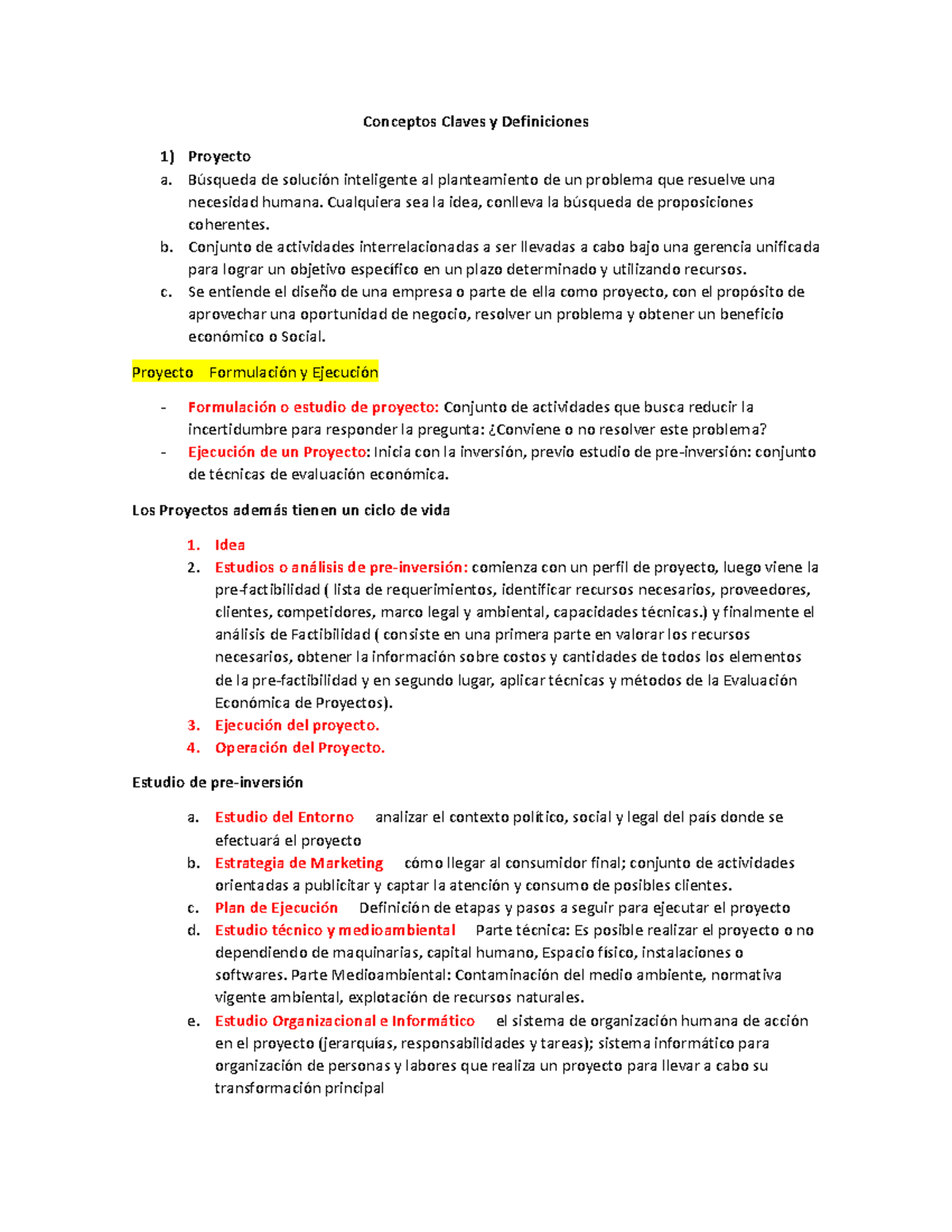 Conceptos Claves y Definiciones - **Conceptos Claves y Definiciones ...