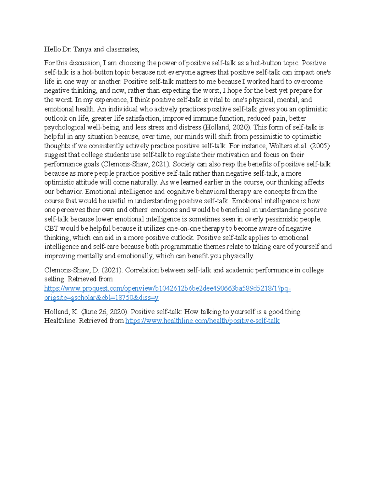 PSY 108 W7 Discussion Hot Button Topics - Hello Dr. Tanya and ...