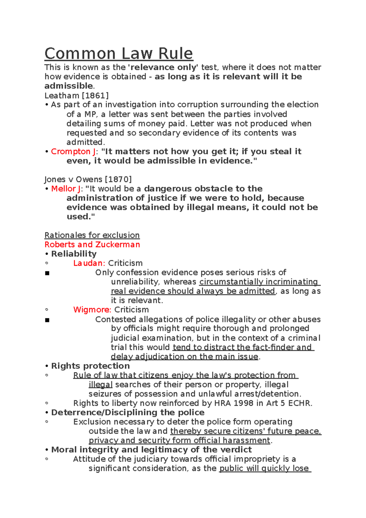 What Is Common Law Rule Of Evidence at Russell Hixson blog