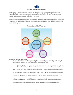 Psy 328 Creating Your Own Theory of Personality - How can you observe ...