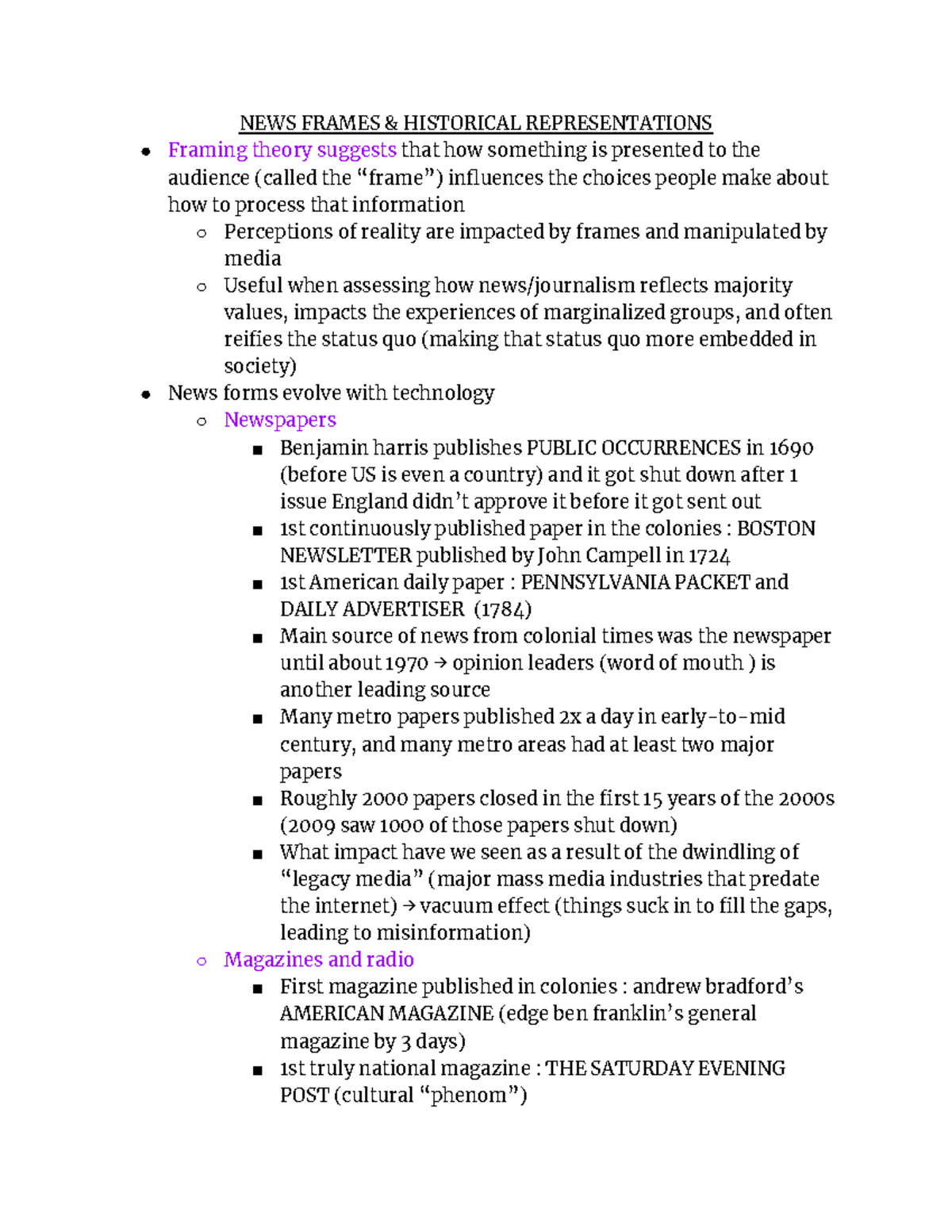 News frames and historical representations media of diverse - NEWS ...