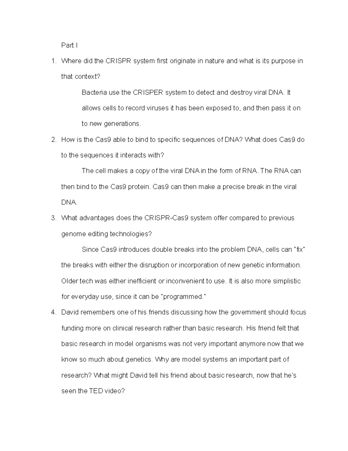 Crispr Case study Genetics - Part I Where did the CRISPR system first ...