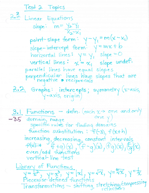 MATH 1314 Formula Sheet - Formula Sheet for College Algebra Final Exam ...