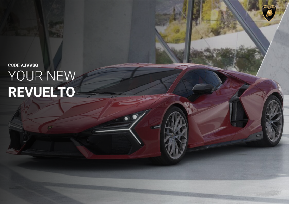 Lamborghini Revuelto Ajvvsg 24 - CODE AJVVSG YOUR NEW REVUELTO YOUR NEW ...