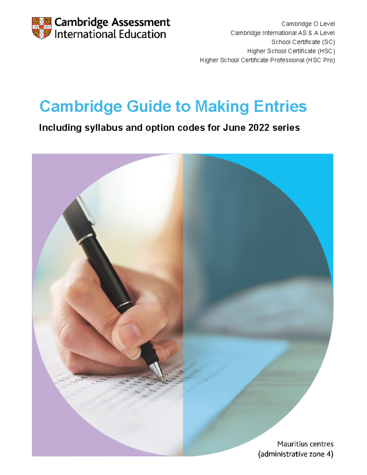 Cambridge Guide to Making Entries Including syllabus and option codes ...