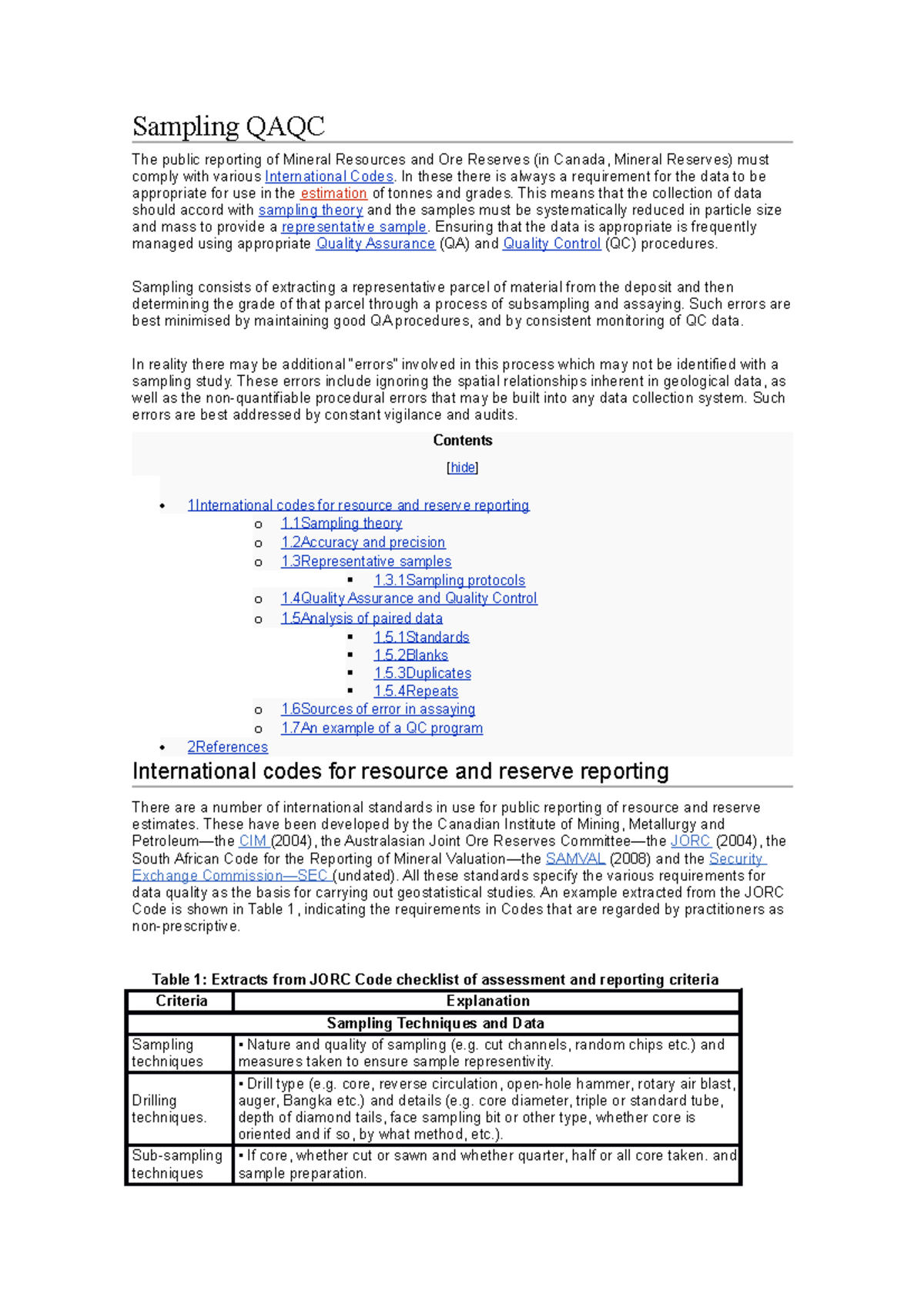 Sampling Qaqc Qa Qc Sampling Qaqc The Public Reporting Of Mineral Resources And Ore Reserves