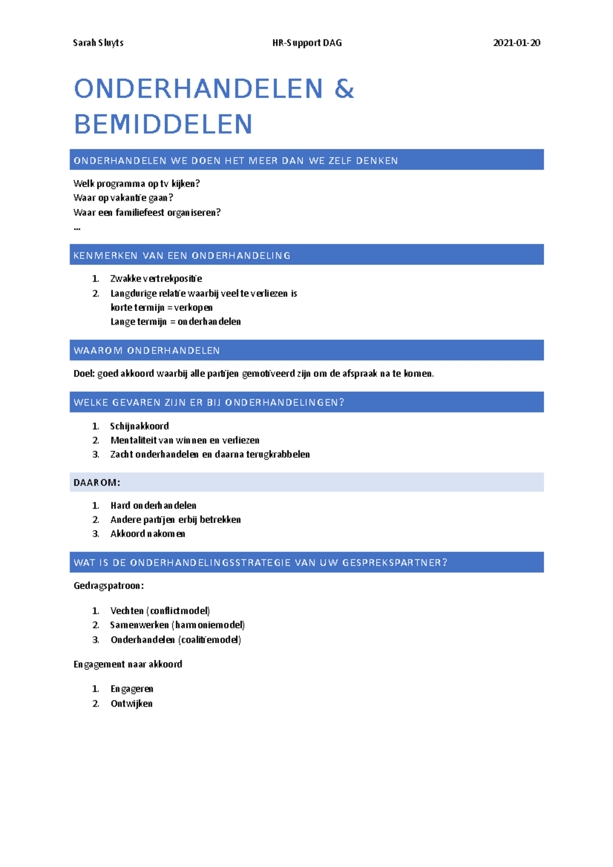 Onderhandelen en bemiddelen samenvatting - ONDERHANDELEN & BEMIDDELEN ...