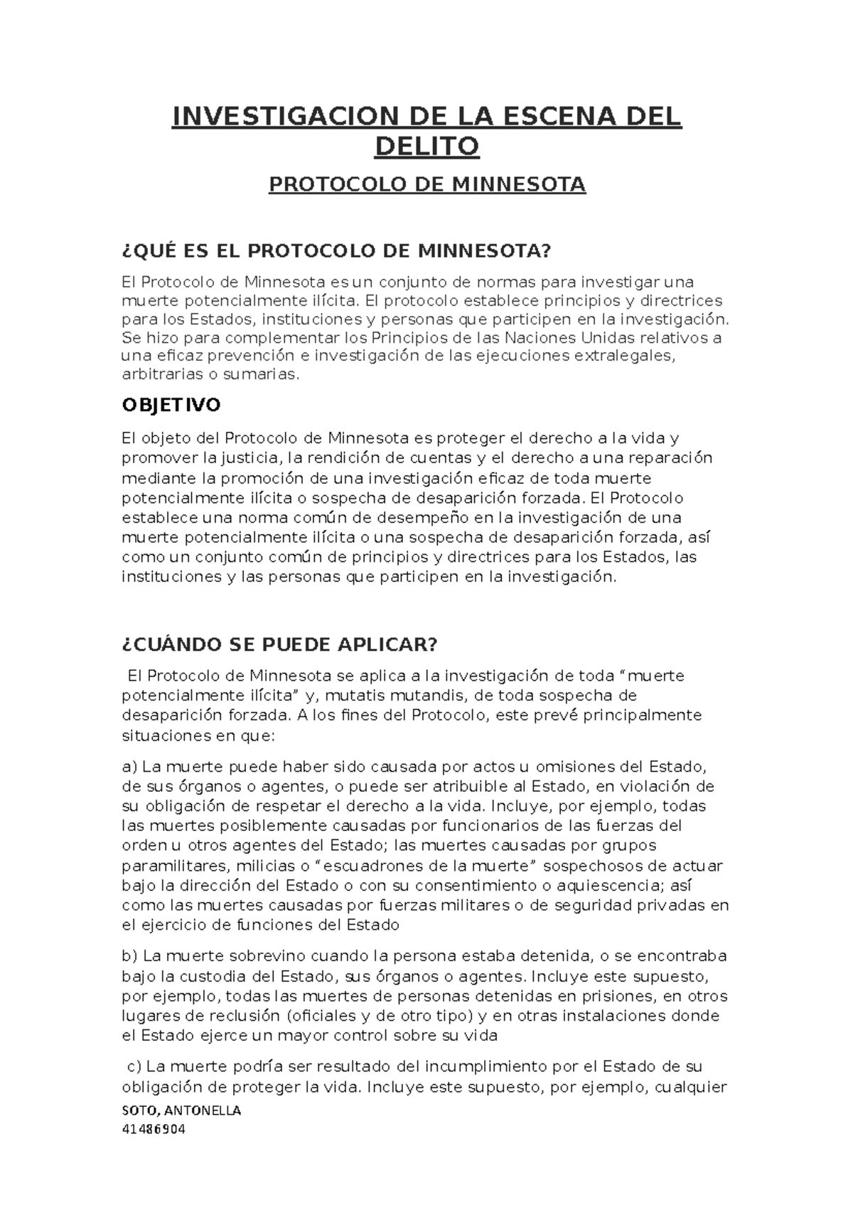 Balistica 2021 - INVESTIGACION DE LA ESCENA DEL DELITO PROTOCOLO DE ...