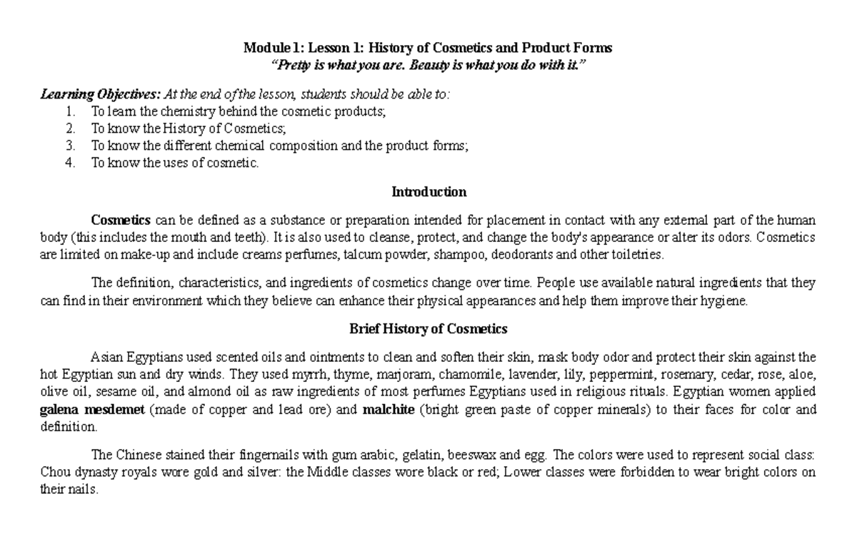 Consumer Chemistry - Chemistry in Everyday Life (Quarter 2) - Module 1 ...